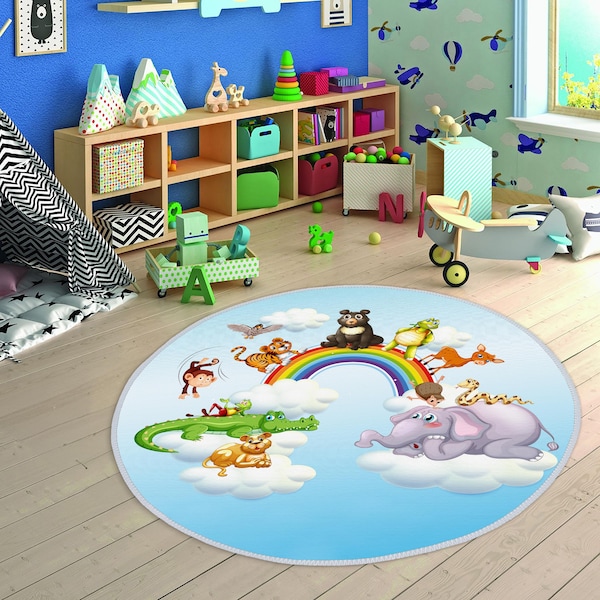 Checkered Area Rug, Black Hen Way Rug, Rooster Non-slip Rug, Rustic ...