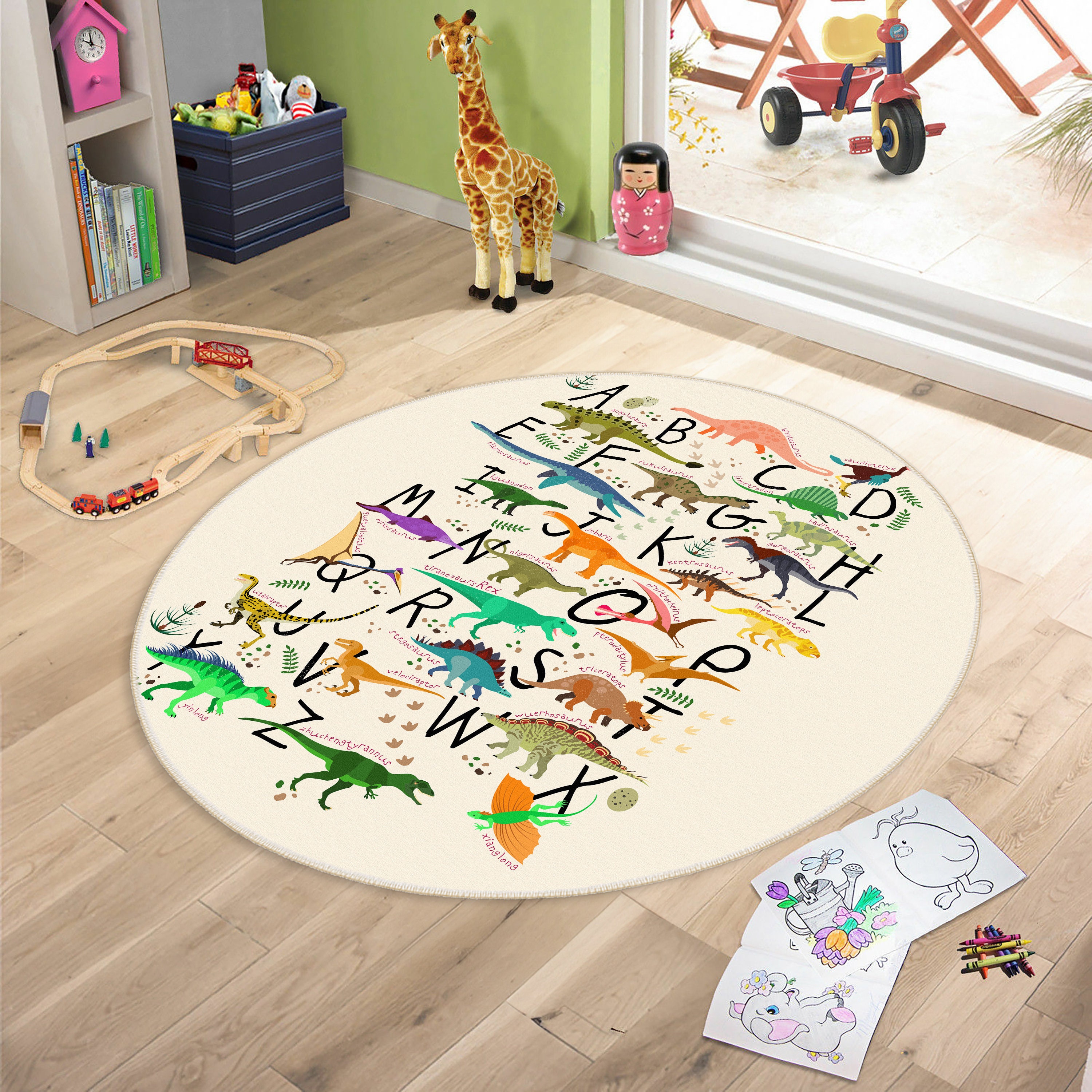 ABC Nursery Rug, Alphabet Playmat for Kids Room, Educational Activity ...