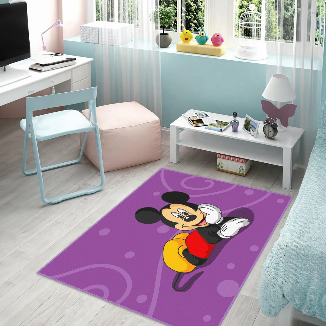 Minnie Mouse Rug,cute Mickey Mouse Rug,baby Girl Playroom Mat,washable ...
