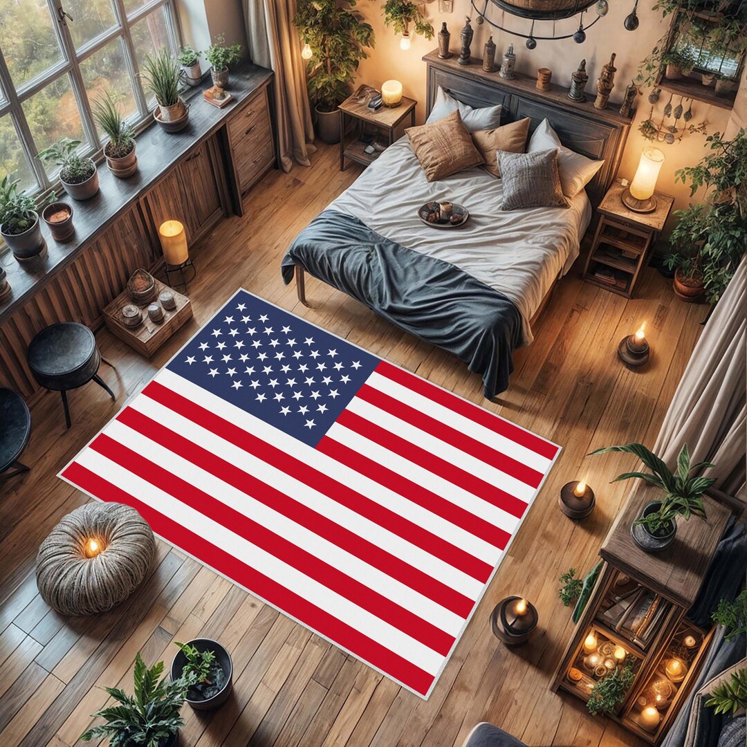 USA Flag Rug,american Rug,flag Area Rug,living Room Rug,custom Flag Rug ...