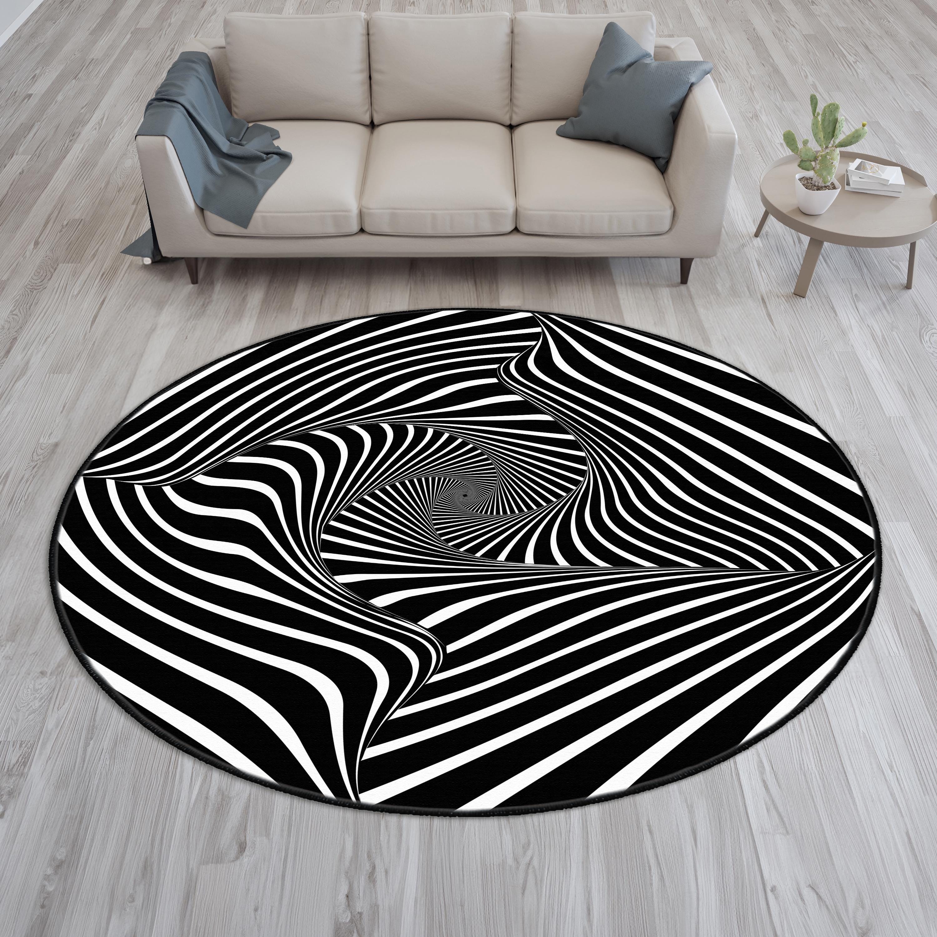 Black Hole 3D Area Rug,optical Illusion Decor, Abstract Rug ...