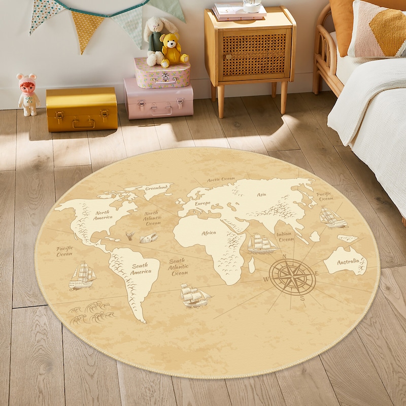 World Map Rug - Etsy