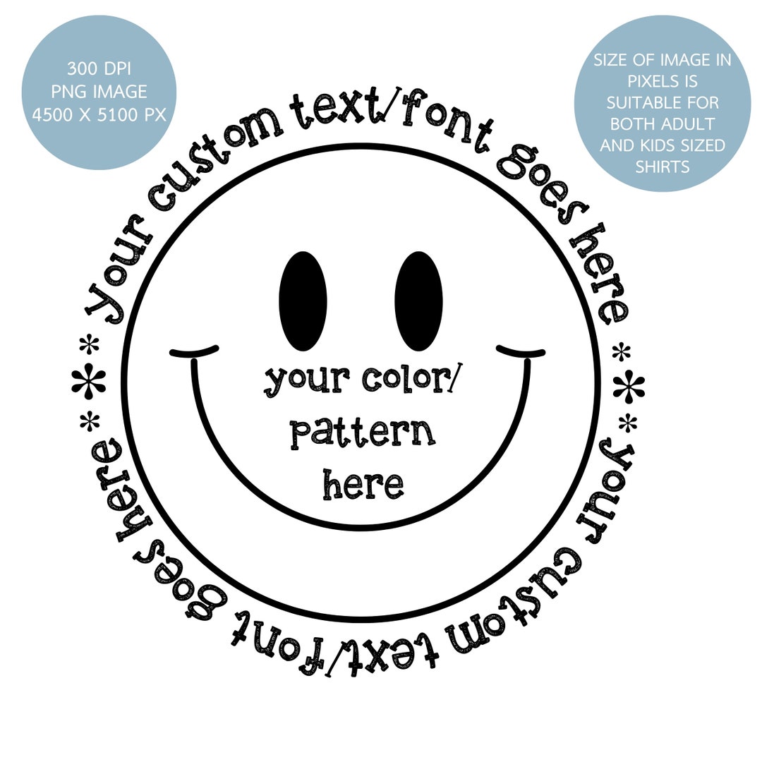Custom Smile Face PNG - Etsy