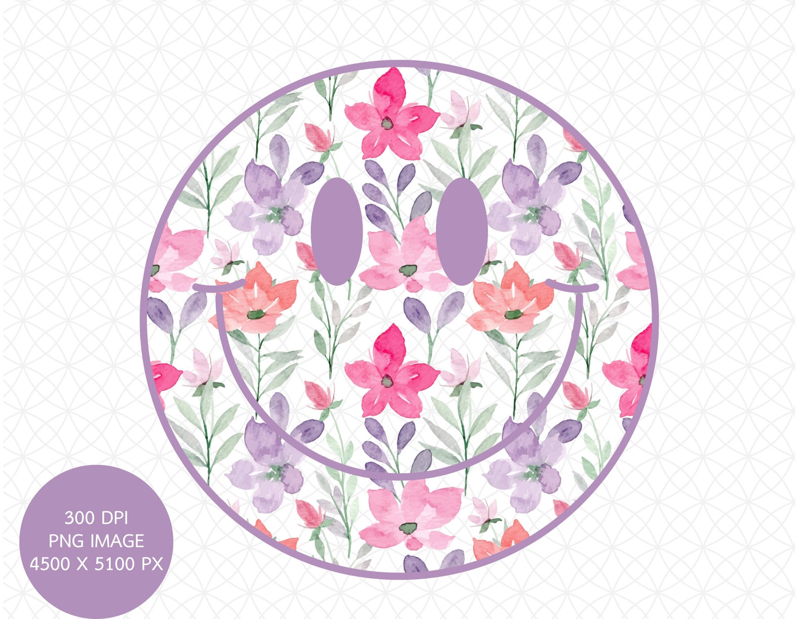 Smiley Face Daisy Flowers PNG Watercolor Smile Face Wildflowers Boho ...