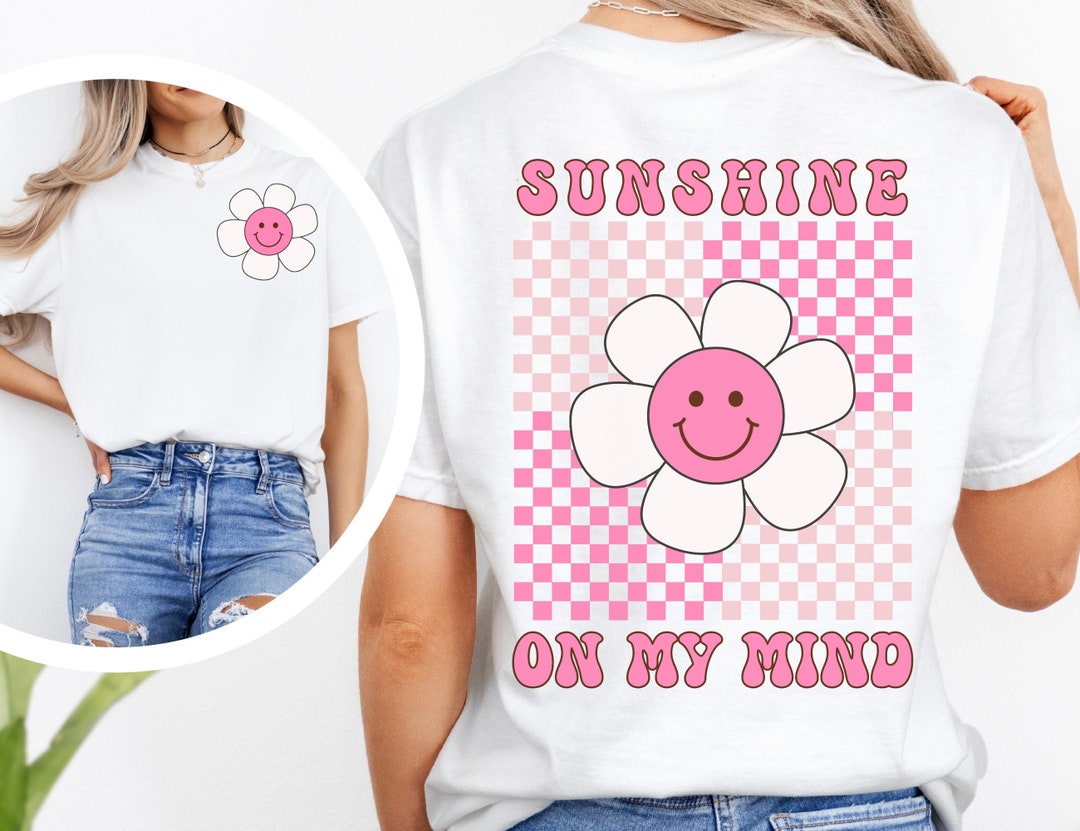 Summer Smiley Face Flower PNG Retro Checker Smile Face Mama, Boho Daisy ...