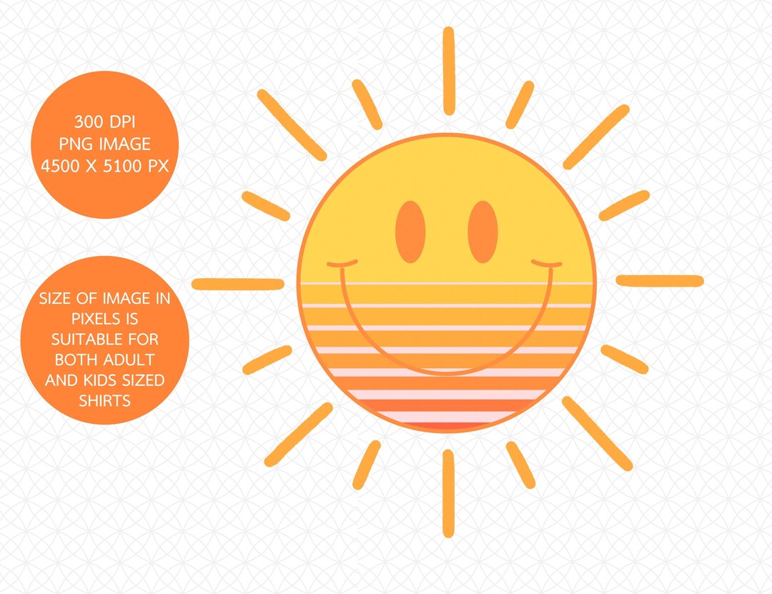 Retro Smiley Sun Face PNG, Sunshine Girl Mama PNG, Spring Break Summer ...