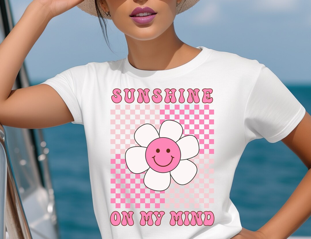 Smiley Face Retro Checker Flower PNG, Smile Face Mama, Boho Daisy With ...