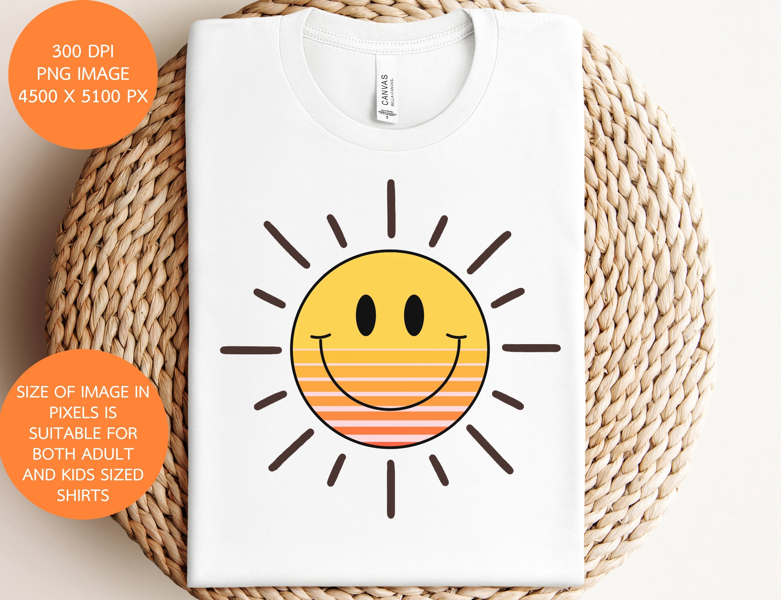 Retro Smiley Sun Face PNG, Sunshine Girl Mama PNG, Spring Break Summer ...