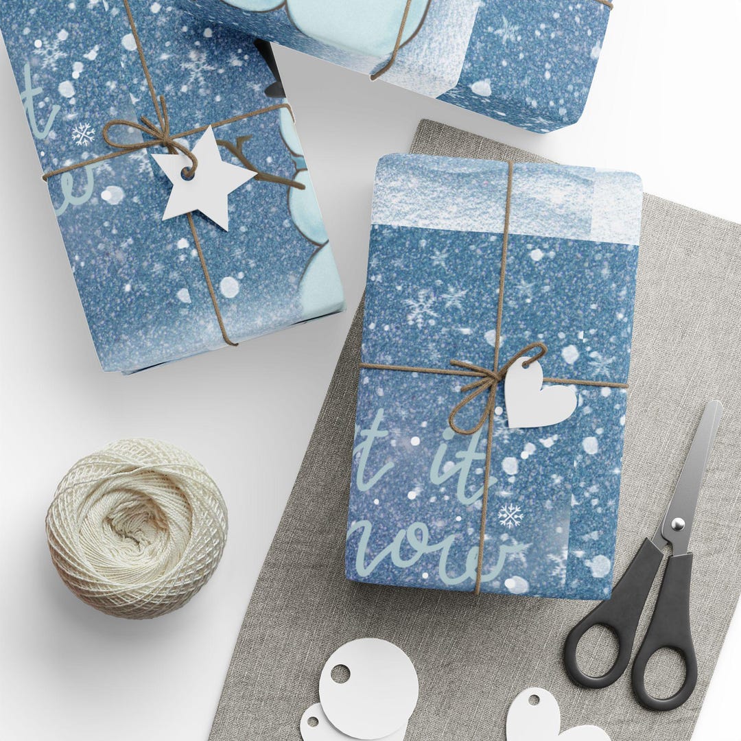 Winter Snowman Gift Wrap: Holiday Wrapping Paper - Etsy