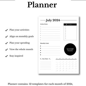 Minimalist Aesthetic Monthly Planner - Etsy