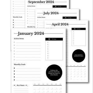 Minimalist Aesthetic Monthly Planner - Etsy