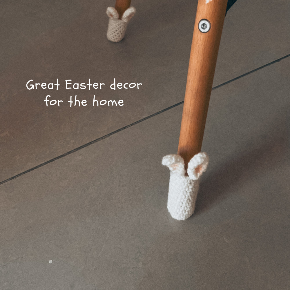 Bunny Chair Socks Crochet Pattern PDF FILE Floor Protector Tutorial ...