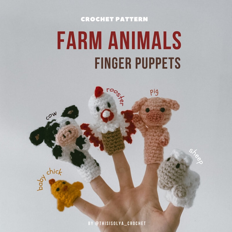 Finger Crochet Cow Tutorial - Etsy