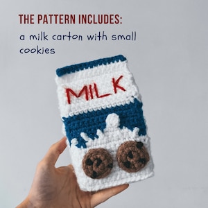 Milk Carton & Cookie Coasters Crochet Pattern: Easy Tutorial (PDF FILE ...