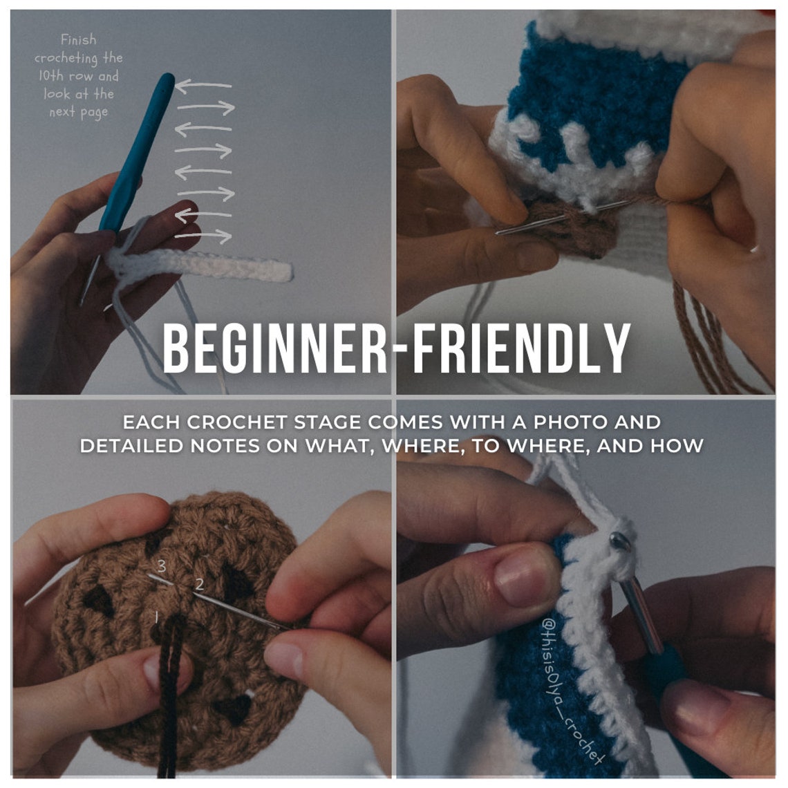 Milk Carton & Cookie Coasters Crochet Pattern: Easy Tutorial (PDF FILE ...