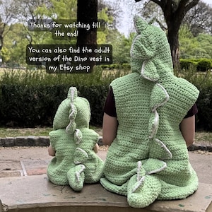 KIDS' Dinosaur Vest Crochet Pattern | 0 to 5 Years | Pattern is in ...