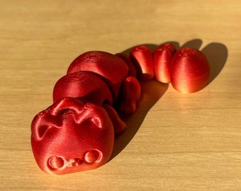 3d Printed Cat Kitten Kitty Articulated Flexi Fidget Layers in Green - Etsy