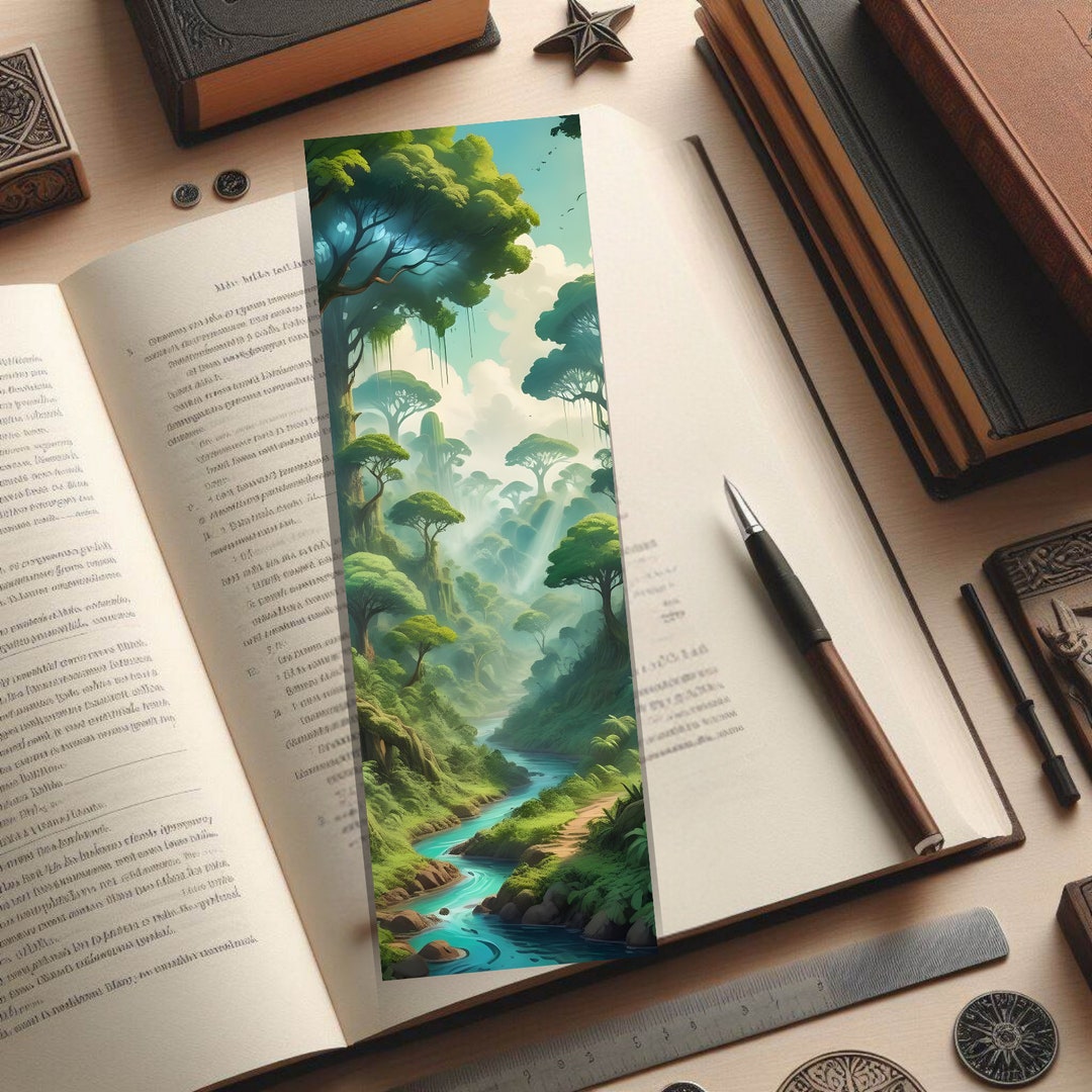 20 Fantasy Forest Biome Bookmark Designs, Printable Bookmarks Digital ...