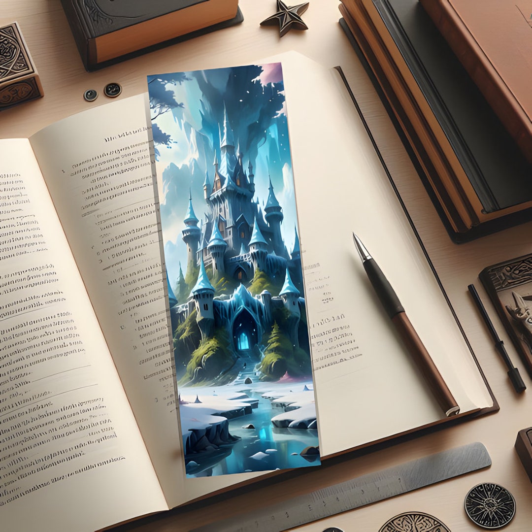 10 Fantasy Ice Forest/biome Bookmark Designs, Printable Bookmarks ...