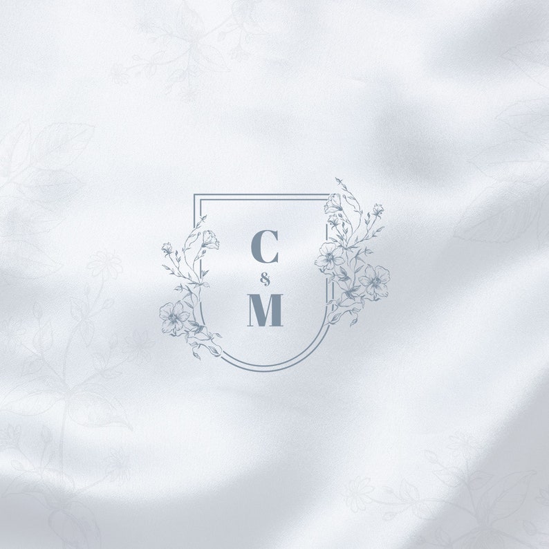 Monogram, Wedding Arch Flowers, Wedding Logo Design, Native Wildflower ...