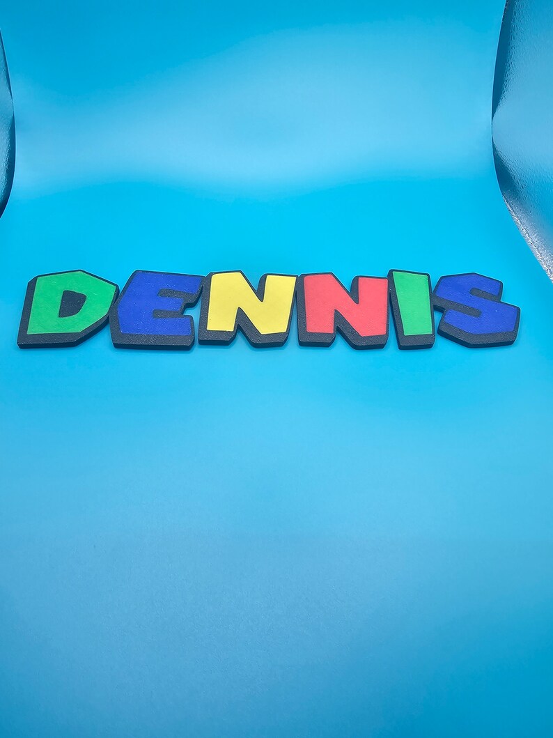 Custom 3D Printed Mario-inspired Name Plate Personalize Your Space With ...