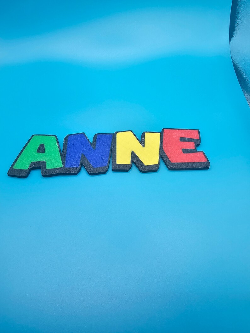 Custom 3D Printed Mario-inspired Name Plate Personalize Your Space With ...