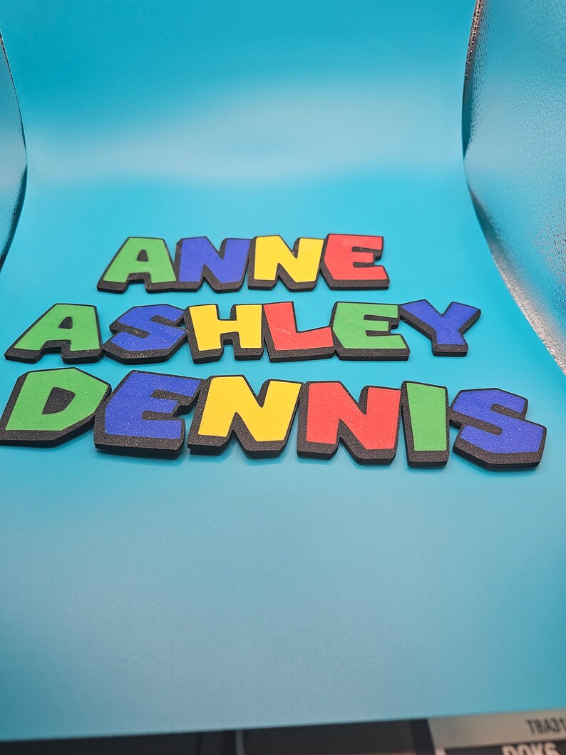 Custom 3D Printed Mario-inspired Name Plate Personalize Your Space With ...