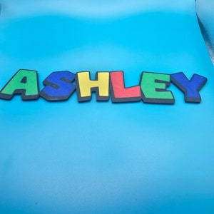 Custom 3D Printed Mario-inspired Name Plate Personalize Your Space With ...