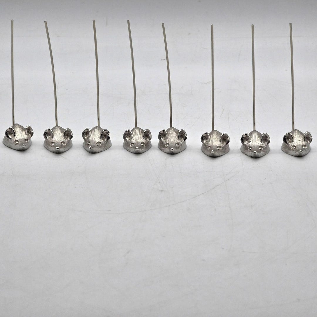 Napier Cheese Hors D'oeuvres Server Mice #229 VTG Rhodium Plated 1960s ...