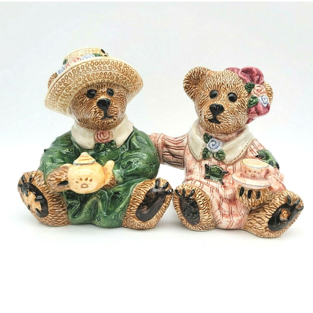 Boyd's Bear Emma & Bailey Tea Time Salt Pepper Shakers Edition 5E/442 ...