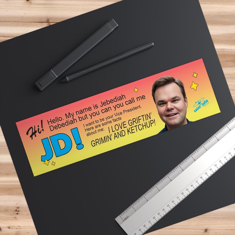 J.D. Vance Unofficial Campaign Merch Bumper Sticker - Etsy