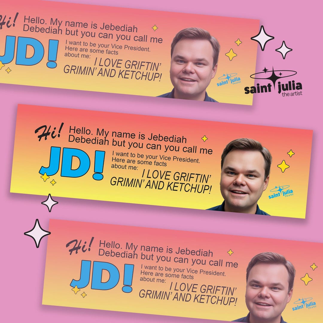 J.D. Vance Unofficial Campaign Merch Car Magnet - Etsy