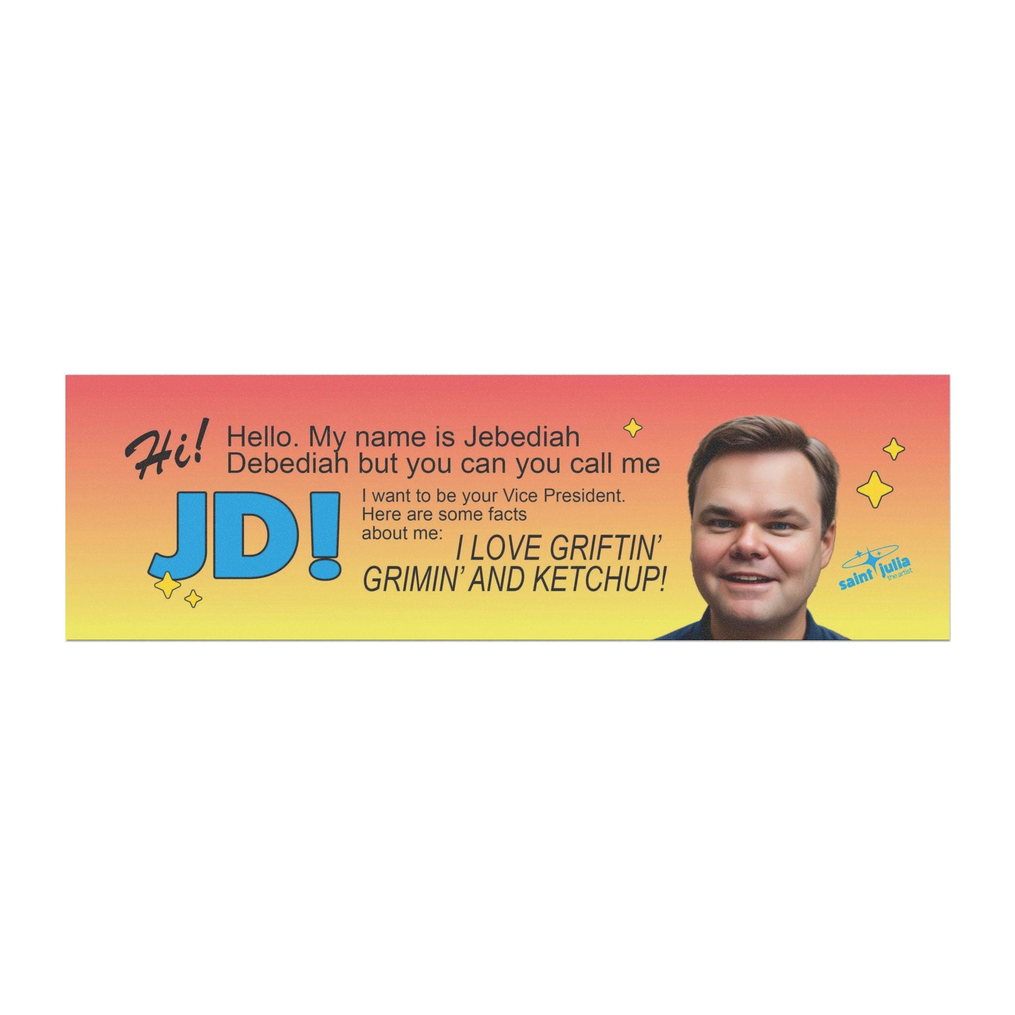 J.D. Vance Unofficial Campaign Merch Car Magnet - Etsy