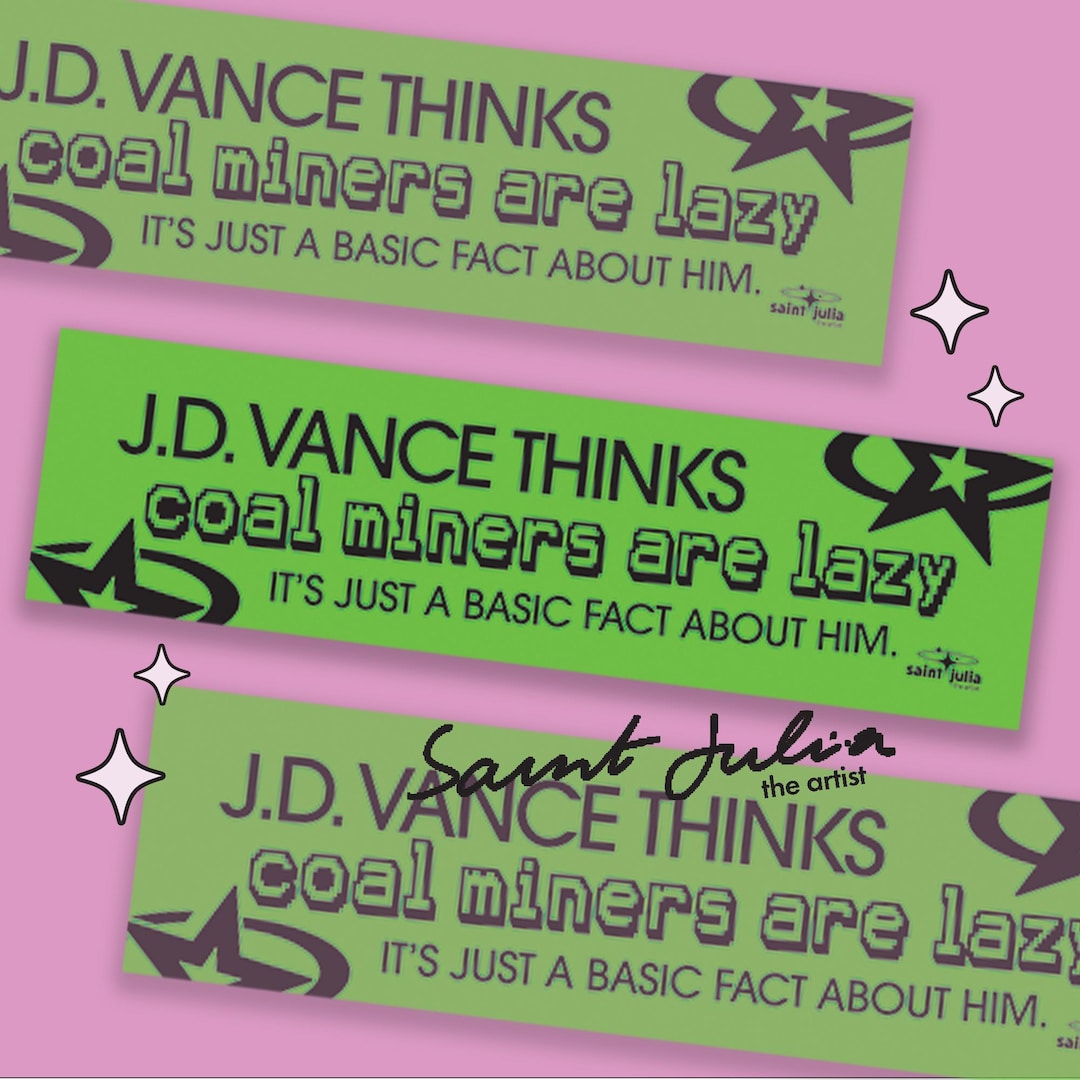 Bumper Sticker Unofficial J.D. Vance Campaign Merch - Etsy