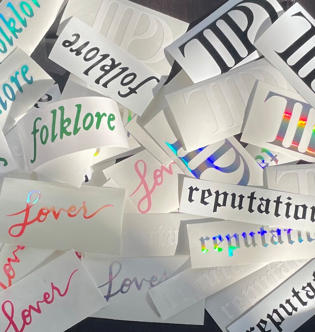 Taylor Swift Vinyl Decals Folklore, Lover, TTPD, Reputation Cricut ...