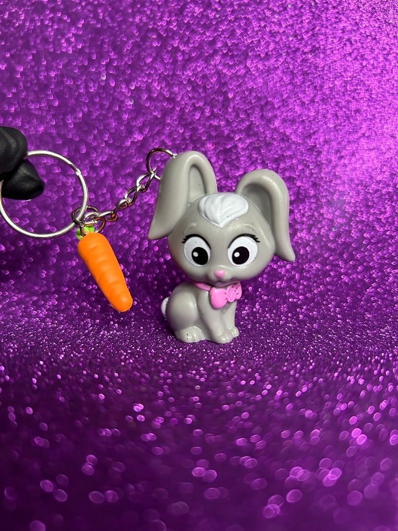 Mattel Barbie Bunny Pet Custom Keychain Adorned With A Dangling Carrot ...