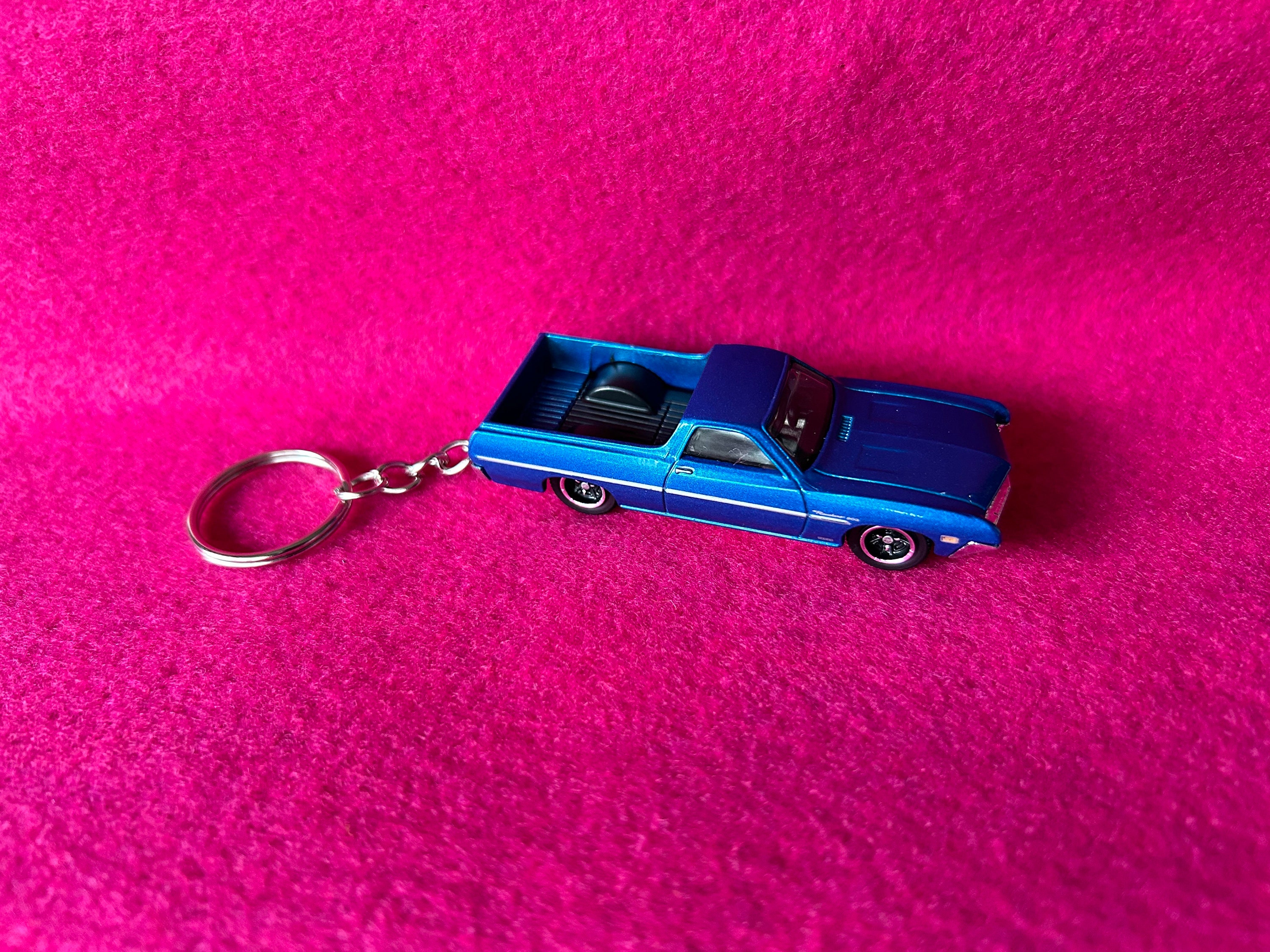 Blue 1970 Ford Ranchero Custom Made Keychain Official MATCHBOX Upcycled ...