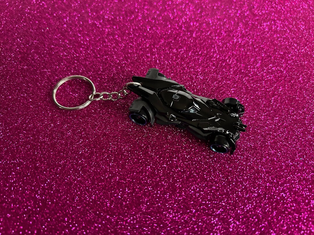 Official Hot Wheels Batmobile Custom Keychain ~ Black Upcycled Die-cast ...