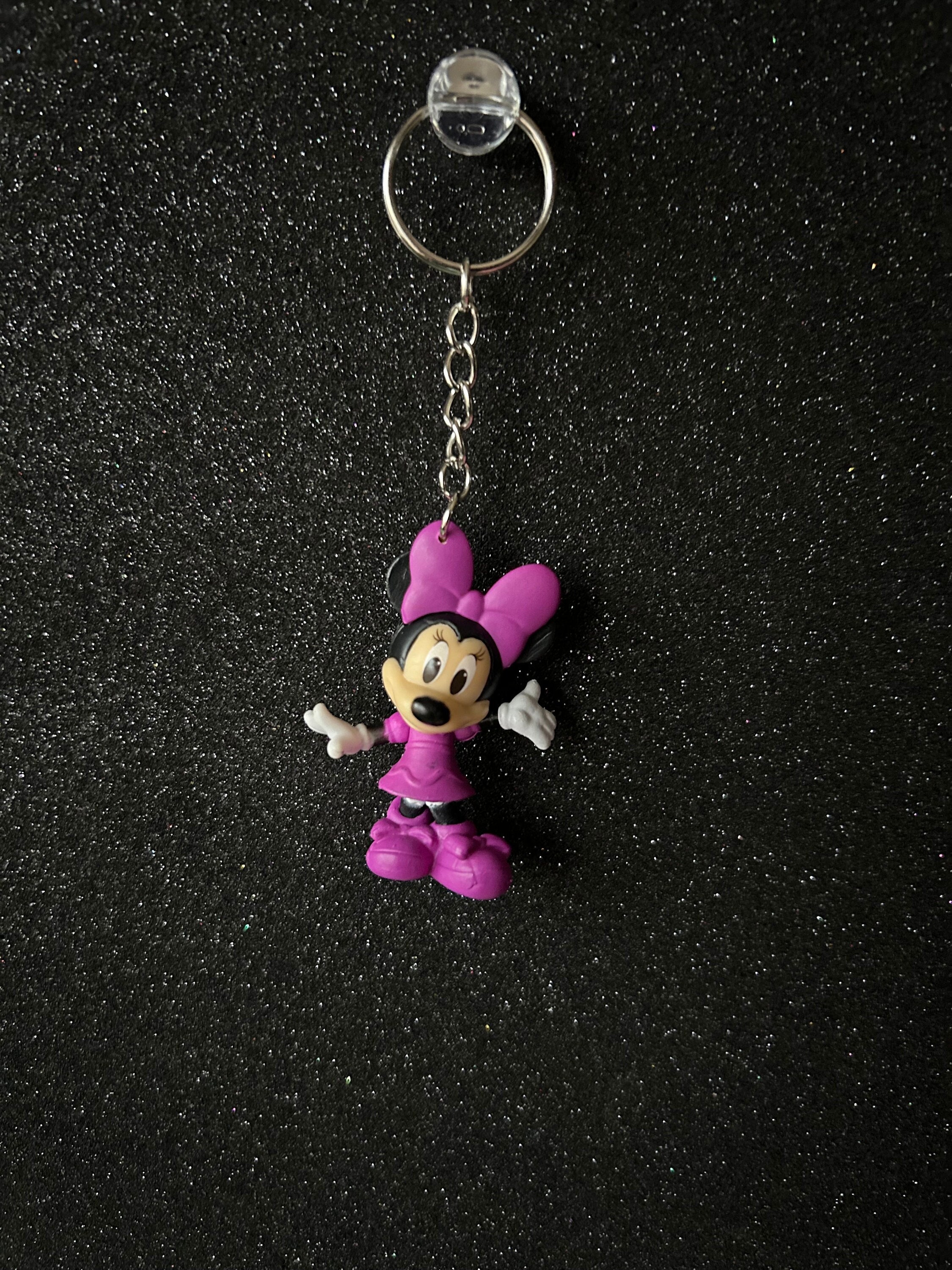 Official Disney Minnie Mouse Custom Figurine Keychain Upcycled Minnie ...