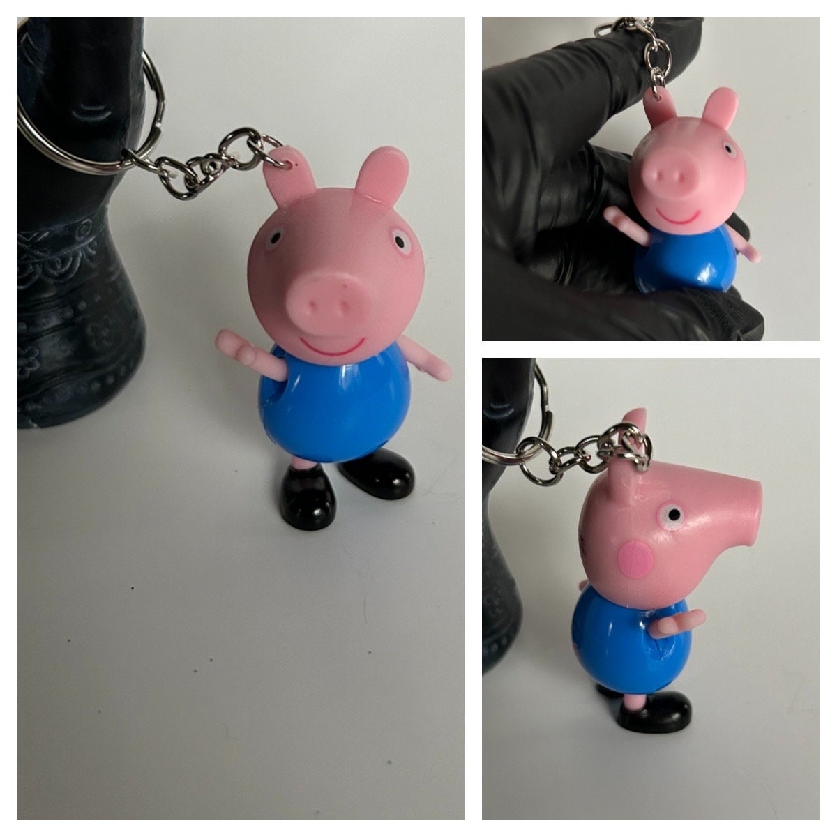Upcycled Peppa Pig George Pig Custom Keychain ~ Official Peppa Pig ...