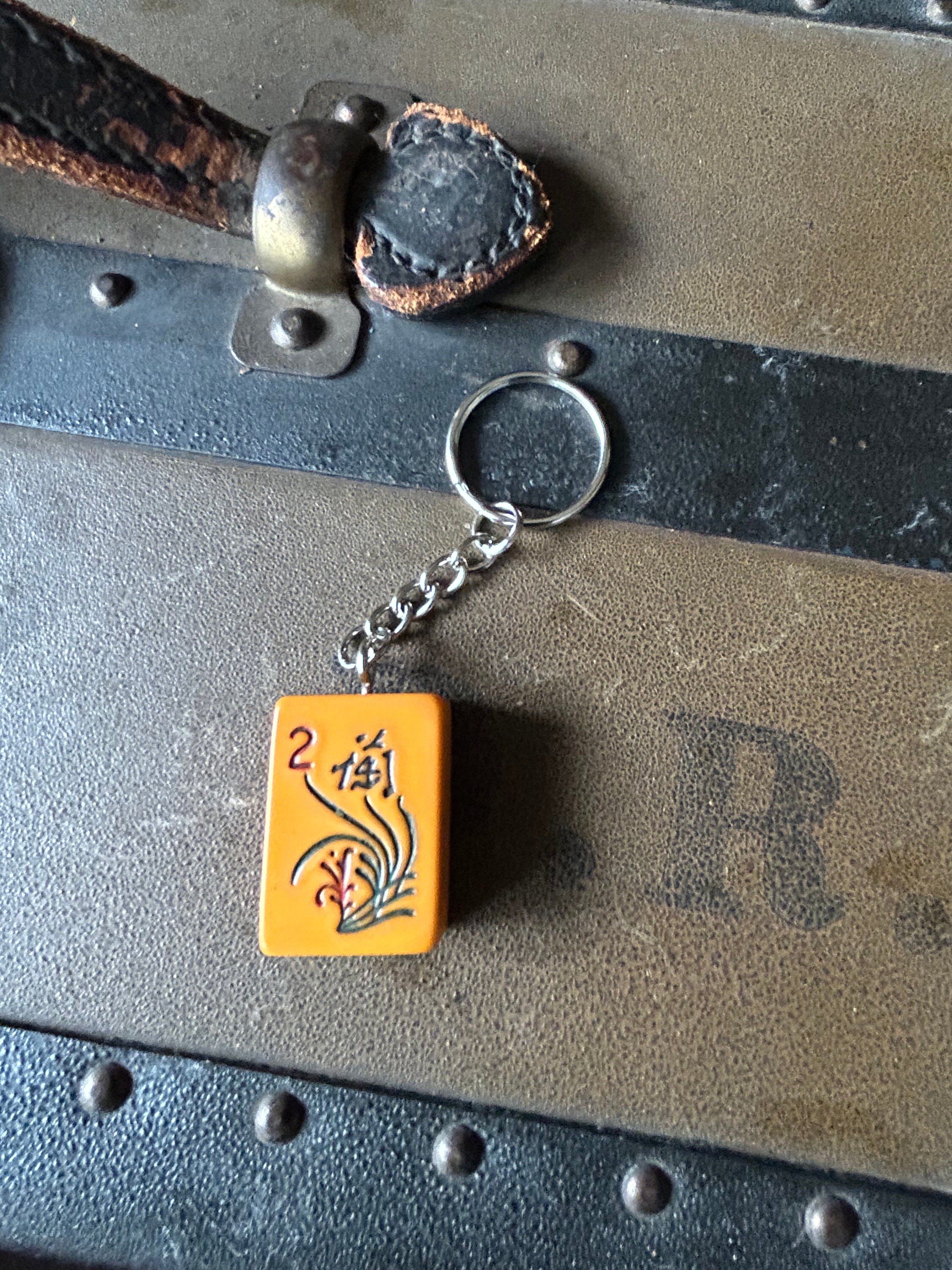 Authentic Vintage Upcycled Bakelite Mahjong Keychain Guaranteed ...