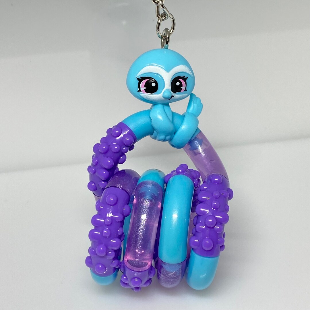 Tangle Pets Snap the Sloth Figurine Backpack Purse Charm Keychain - Etsy