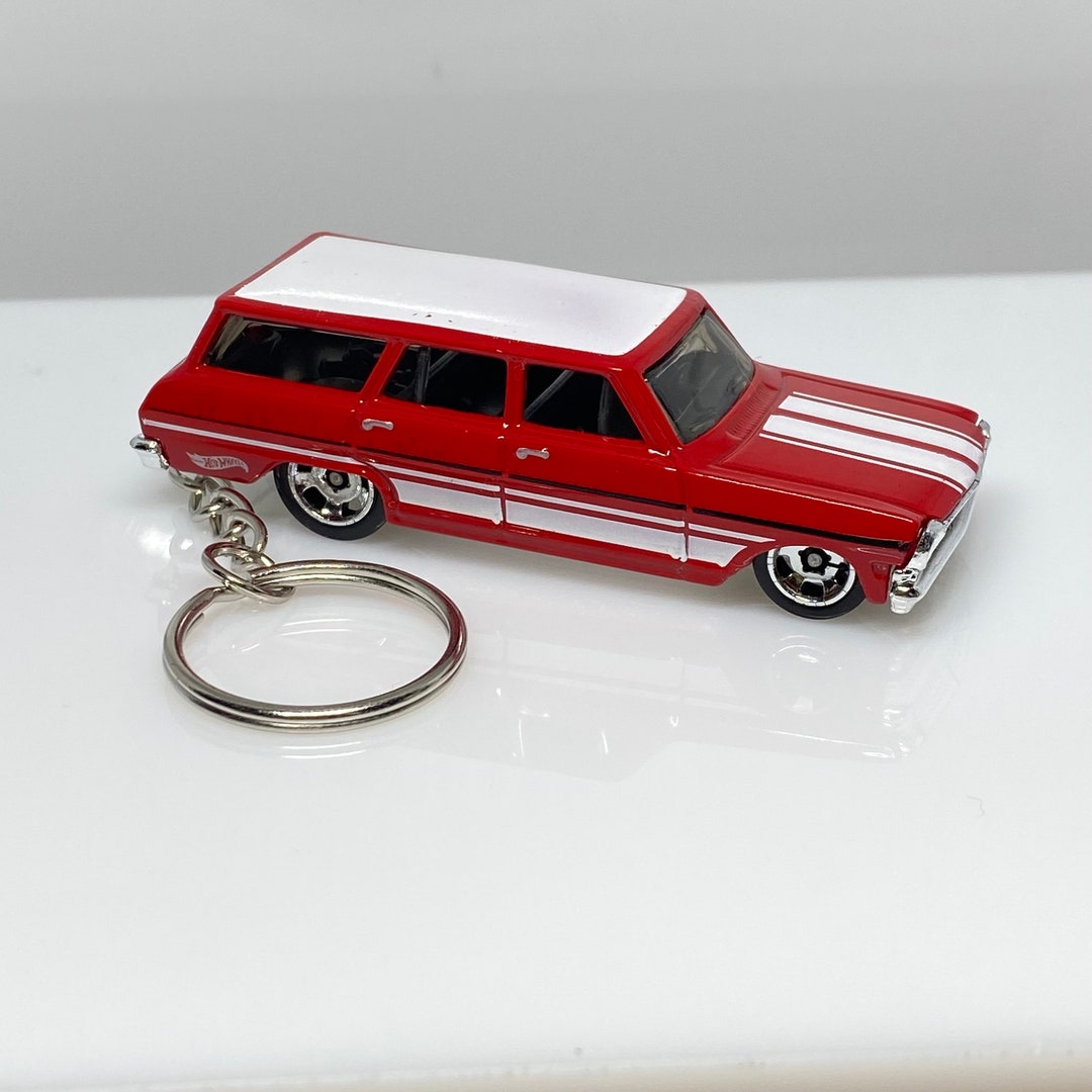 64 Chevy Nova Wagon Hot Wheels Die-cast Metal Keychain Upcycled ...