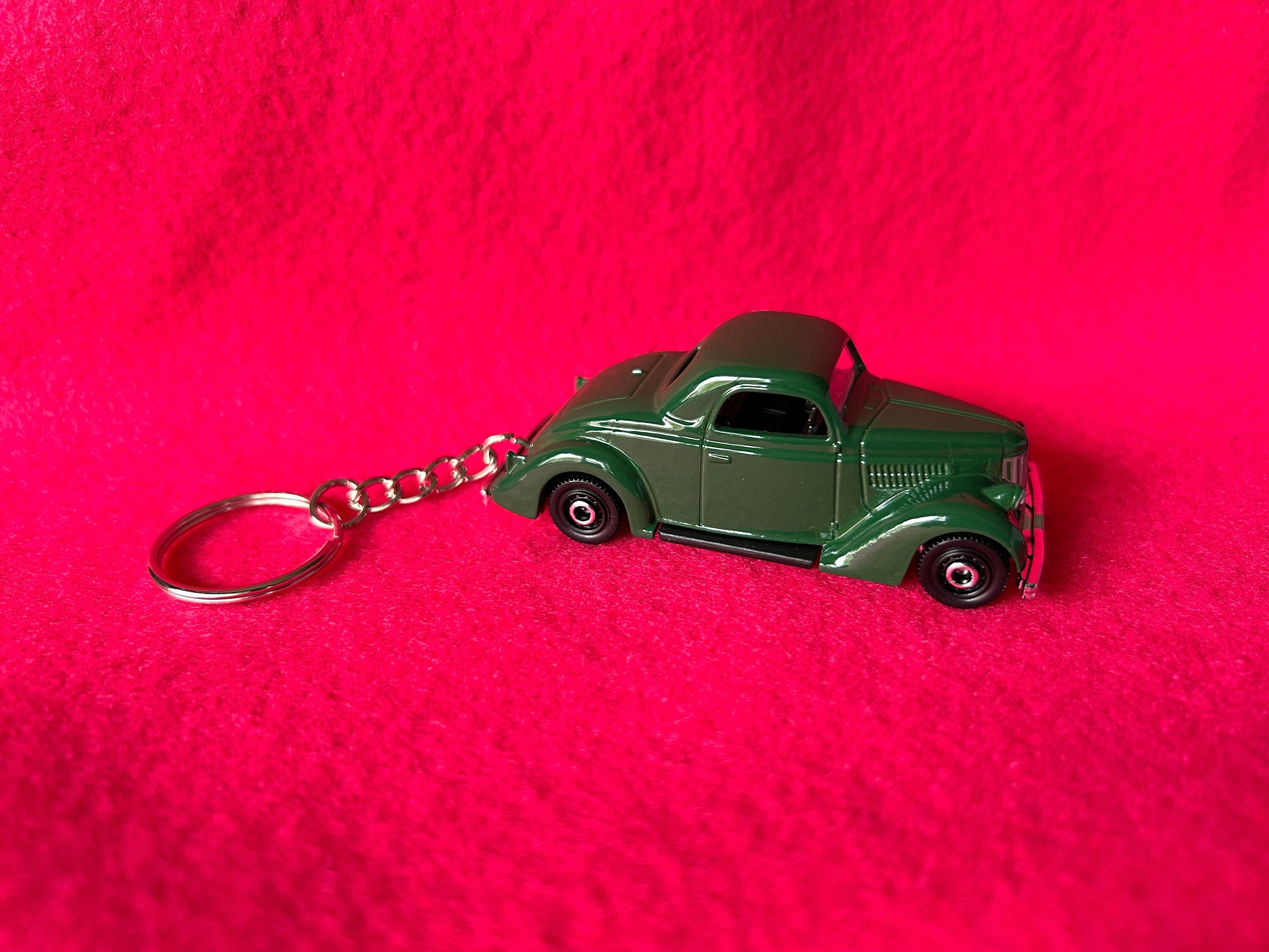 Green 1936 Ford Coupe Custom Made Keychain Official MATCHBOX Upcycled ...