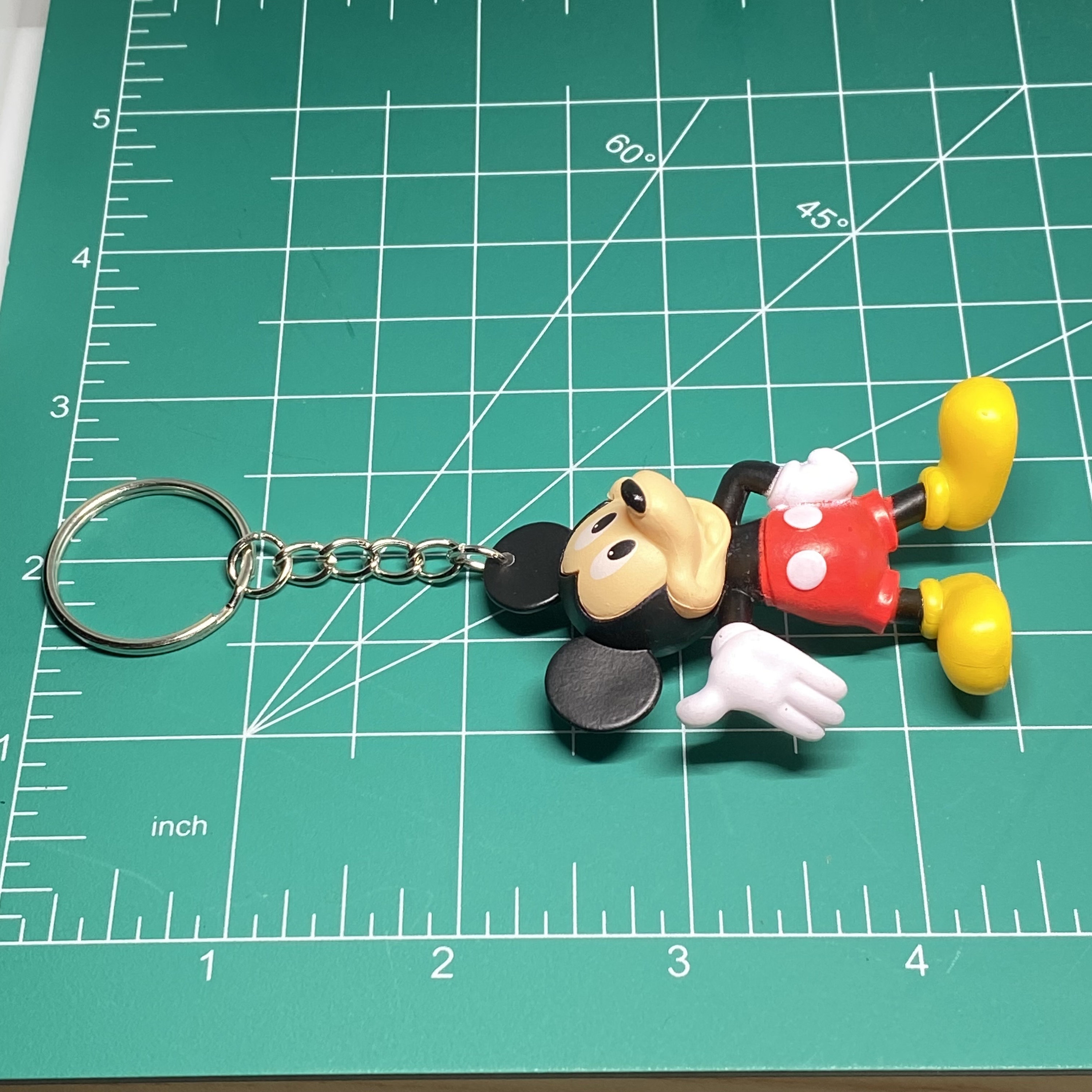 Official Disney Mickey Mouse Custom Figurine Keychain Upcycled Mickey ...