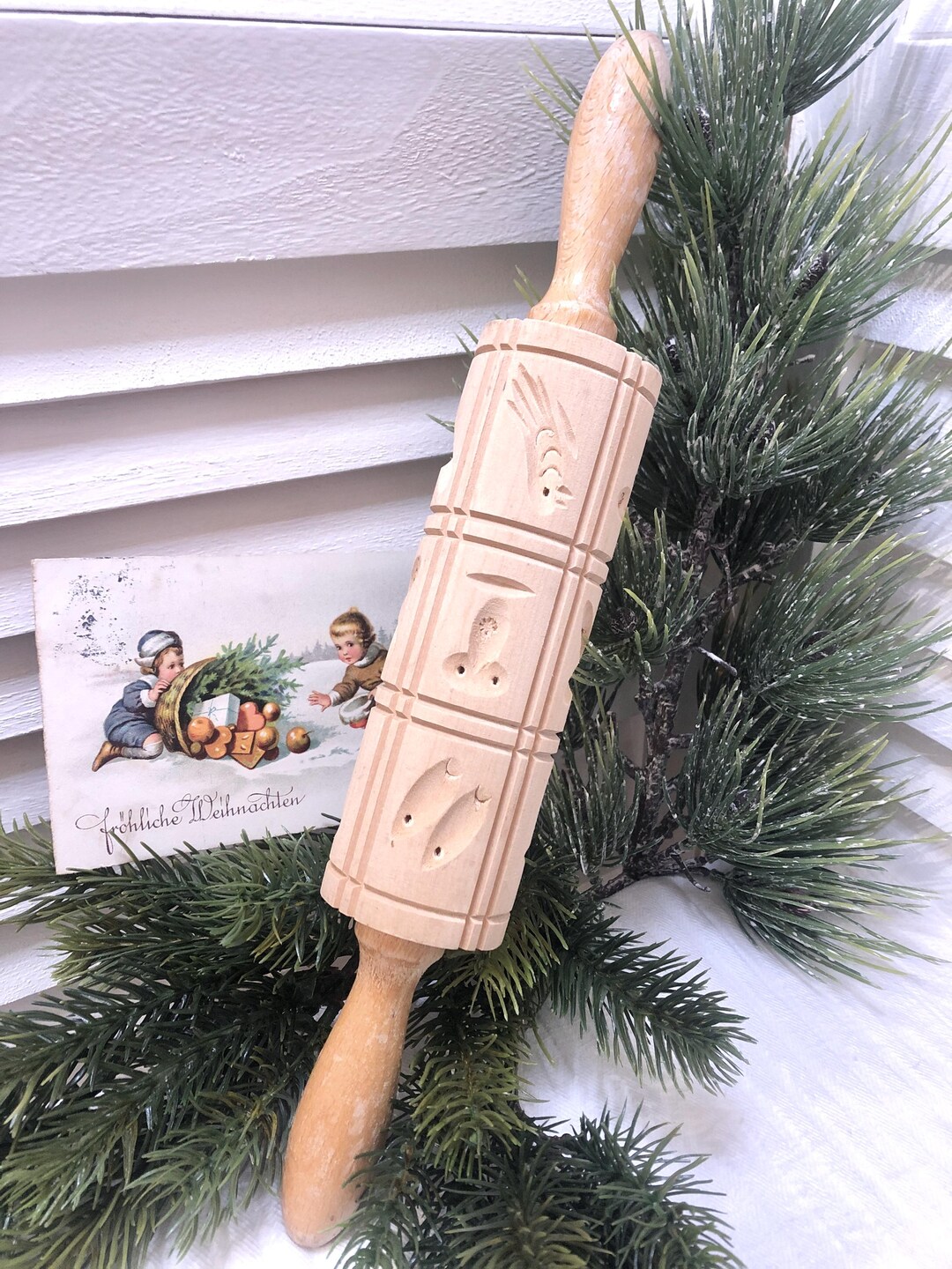Springerle / Carved Wooden Cookie Cutter / Rolling Pin - Etsy