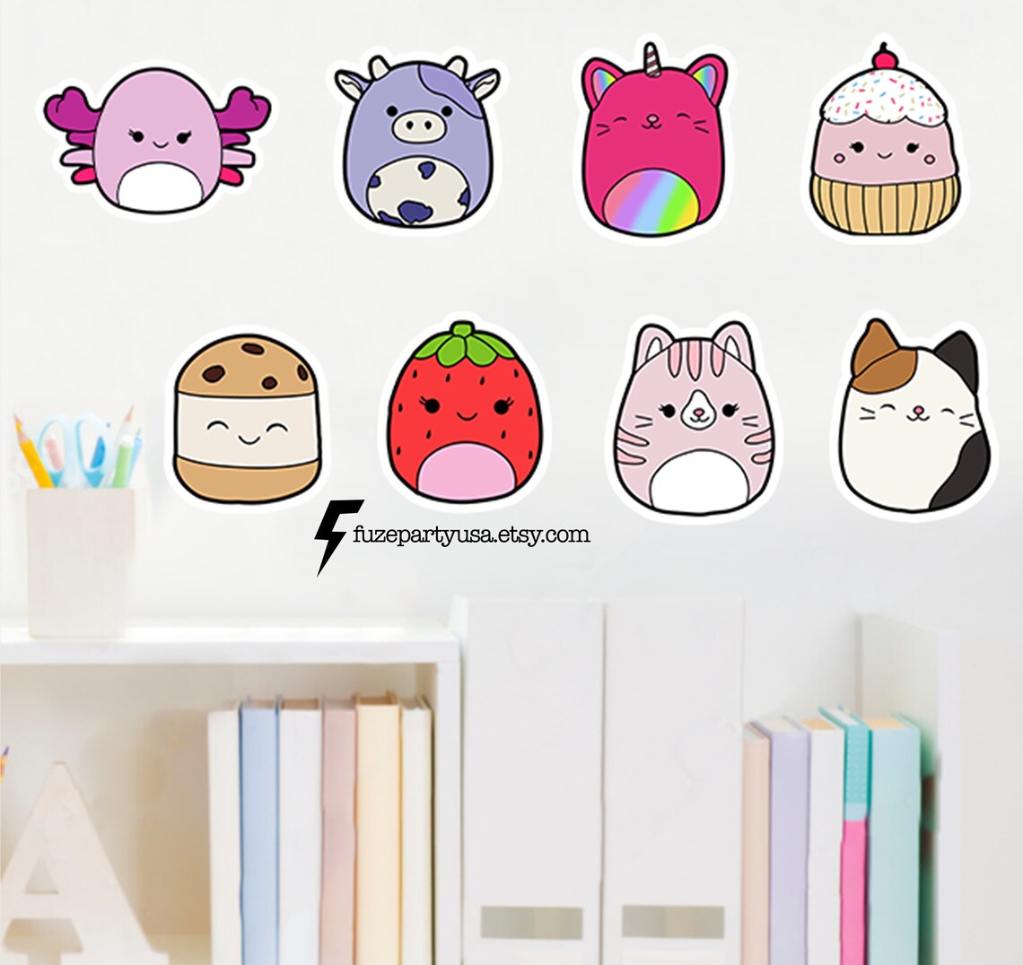 Squishmallow Wall Decals Sticker for Room Decor and Wall Art Perfect ...