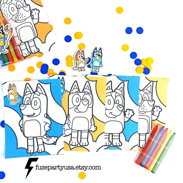 Bluey's Coloring Set - Etsy