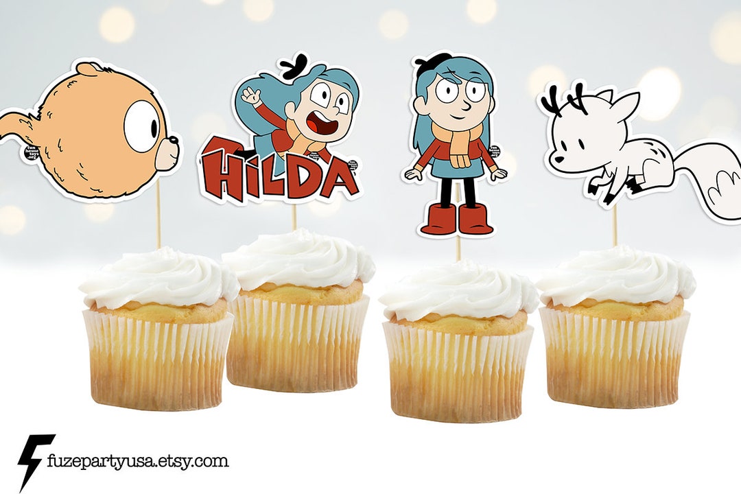 Hilda Party Cupcake Topper Hilda Event Decoration Birthday Celebration ...