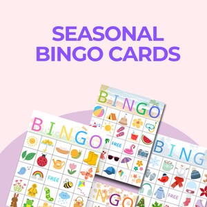 Seasonal BINGO Cards - Etsy